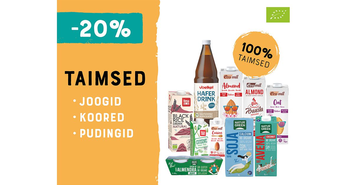 Taimsed joogid, koored ja pudingud -20% | Pakkumine | LIVIN
