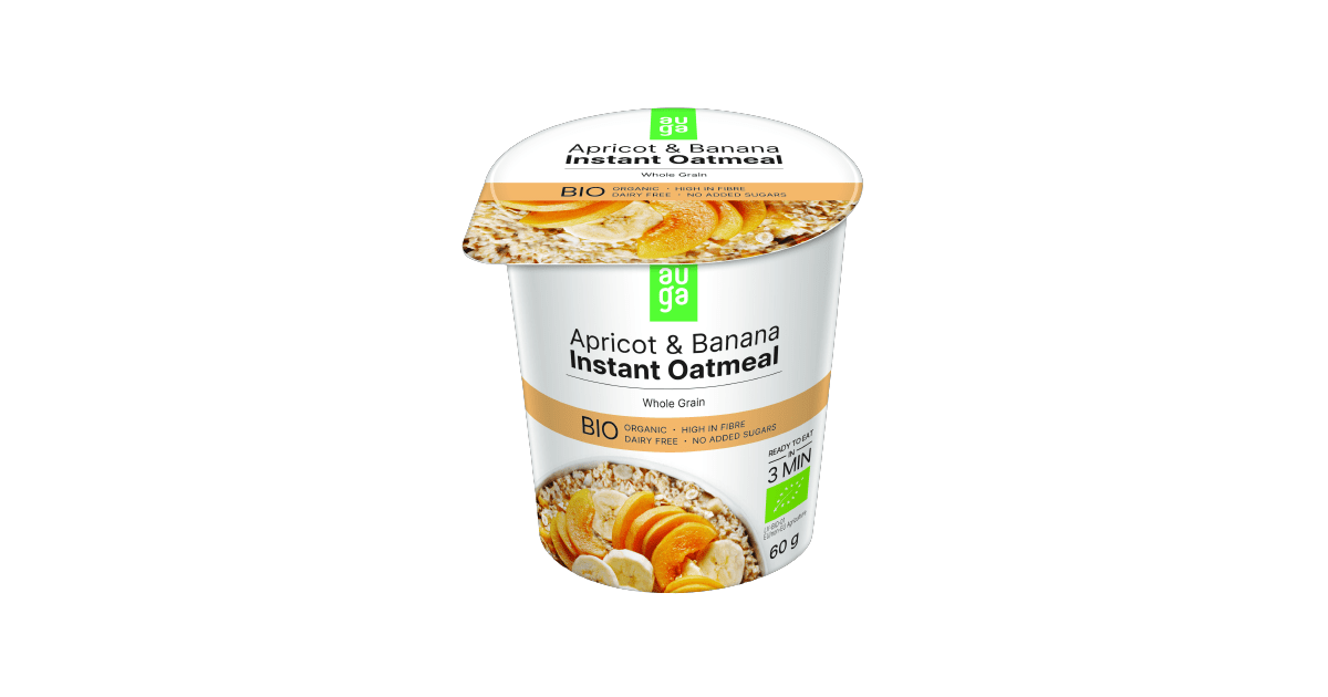 Avižinė košė su abrikosais ir bananais | Ekologiška | LIVIN