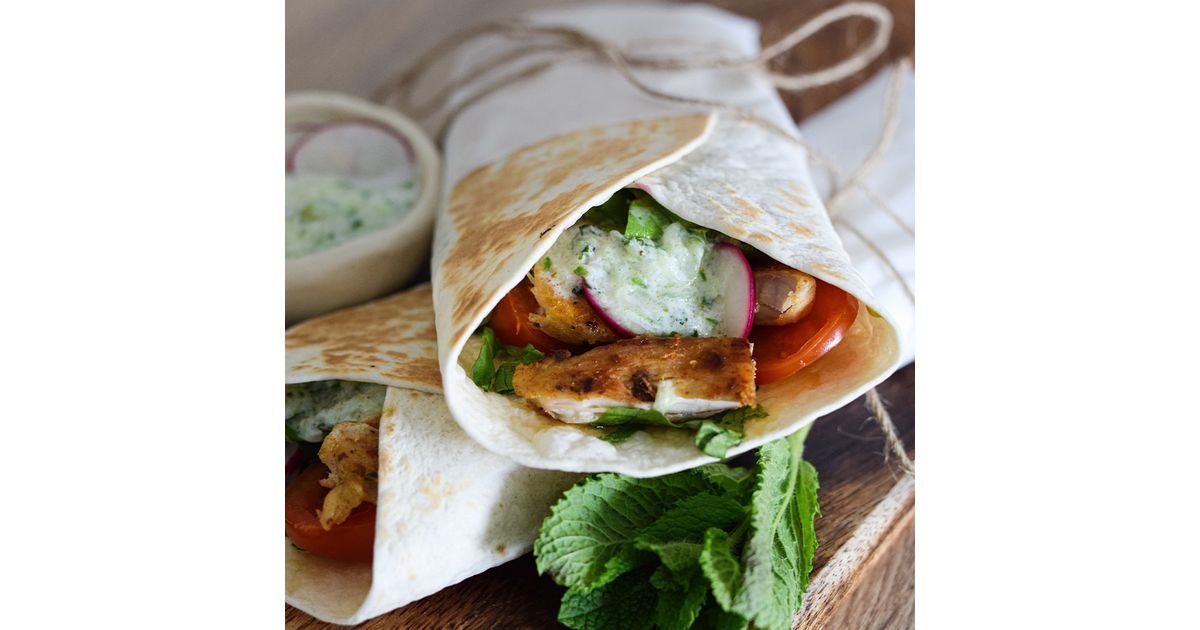 Tortilijos su vištiena ir „Tzatziki“ padažu | LIVIN