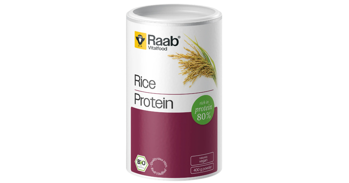 RAAB Vitalfood ryžių baltymų milteliai, ekologiški 400 g | LIVIN