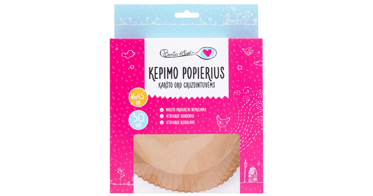 Kepimo popierius karšto oro gruzdintuvėms | LIVIN