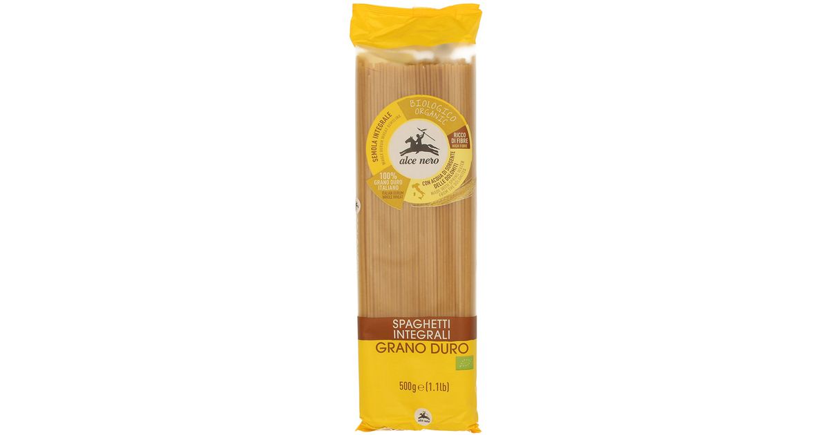 Pilno grūdo kviečių makaronai SPAGHETTI | Ekologiški | LIVIN