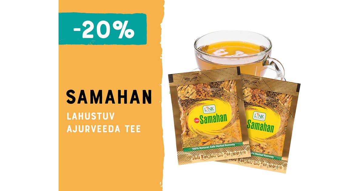 Lahustuv ajurveeda tee „Samahan“ -20% | Pakkumine | LIVIN