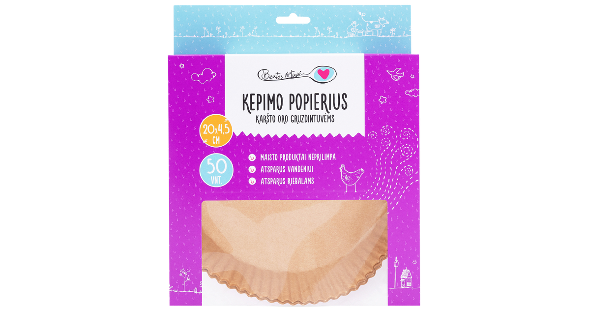 Kepimo popierius karšto oro gruzdintuvėms | LIVIN