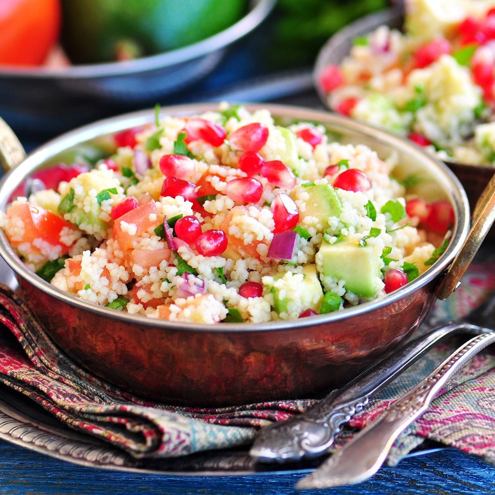 Kuskusas su granatais ir avokadu | LIVIN